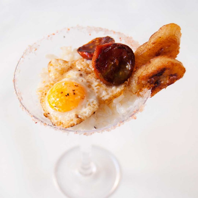 Arroz a la cubana en copa - Recetas y Gastronomía Familiar